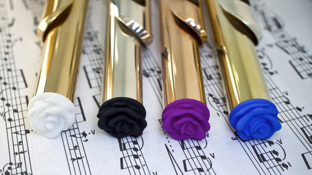 Set of 3 Colourful Rose Crown for Concert Flutes - choose your colours ...