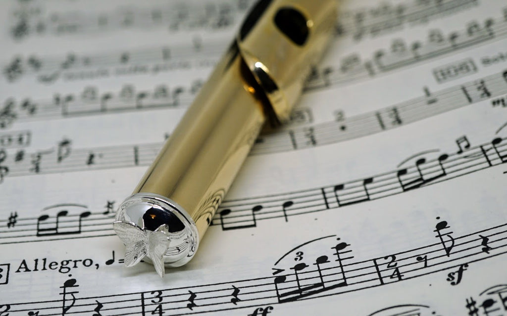 Butterfly design Flute Crowns for concert flutes in many materials and ...