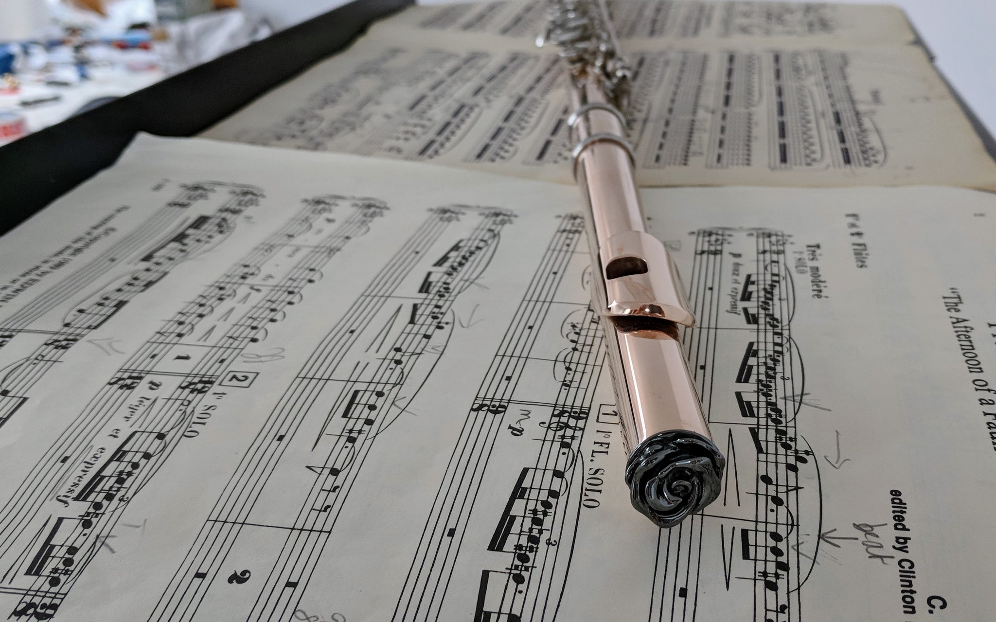 Rose Crown for concert flutes in Silver, Bronze and Steel – Flute Gadgets