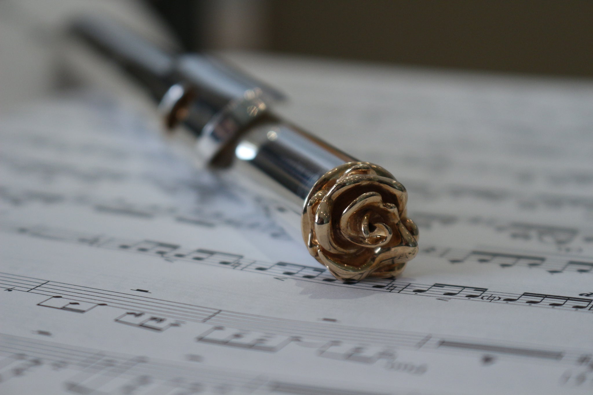 Rose Crown for concert flutes in Silver, Bronze and Steel – Flute Gadgets