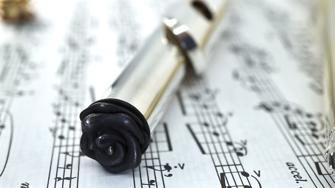 Rose Crown for concert flutes in Silver, Bronze and Steel – Flute Gadgets