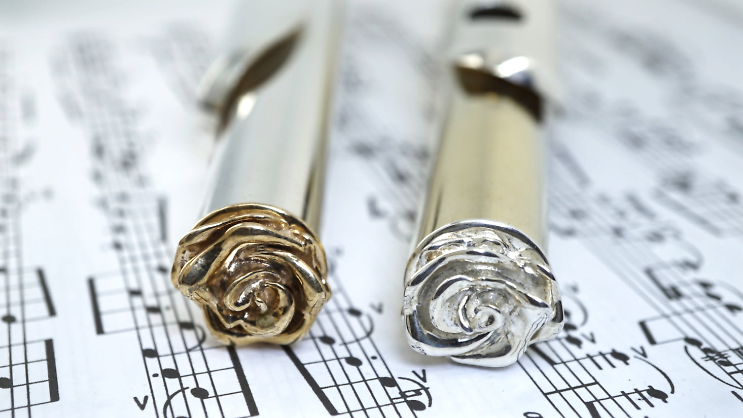 Rose Crown for concert flutes in Silver, Bronze and Steel – Flute Gadgets